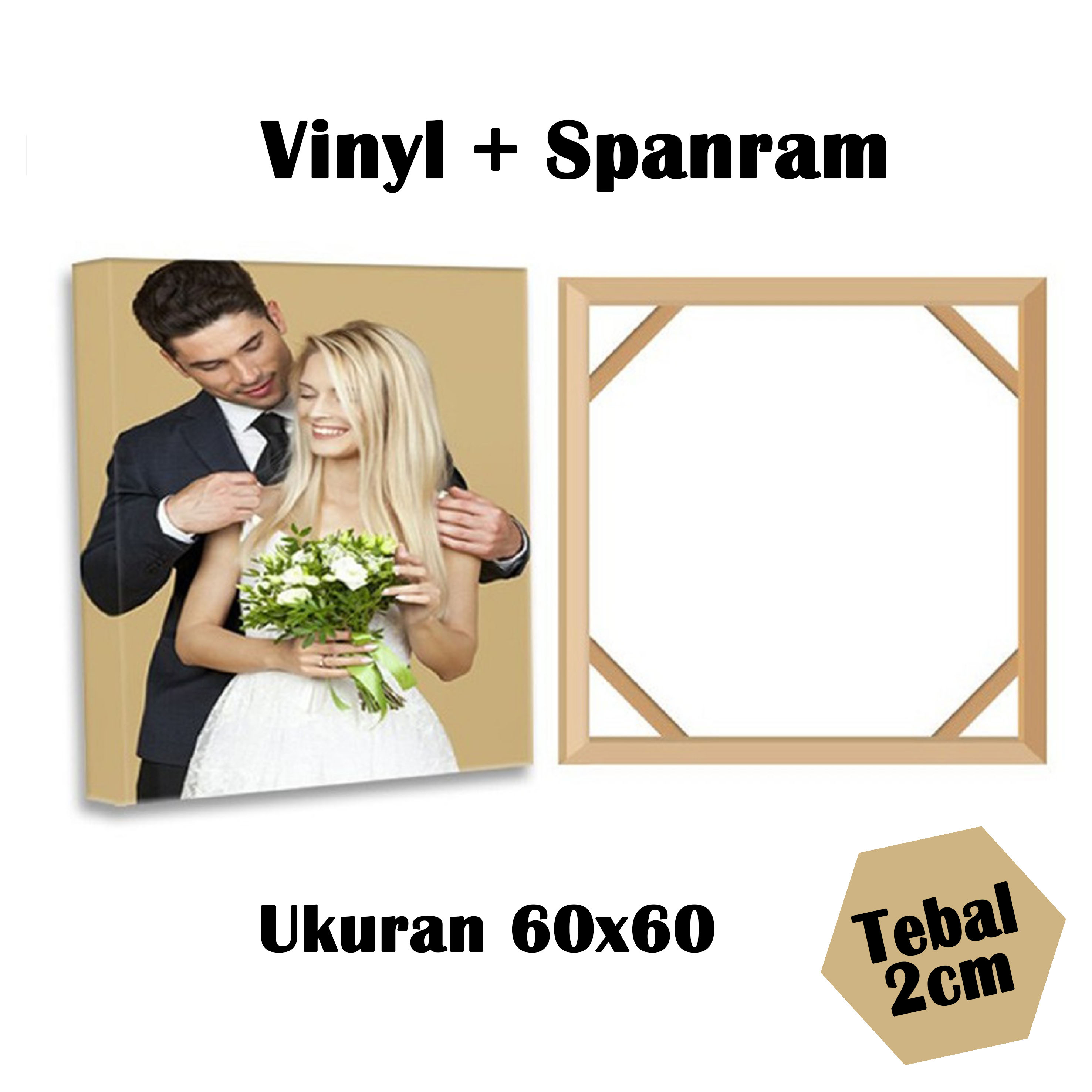 Jual Cetak Foto Gambar Print 60x60 cm Photo Banner Vinyl + Spanram ...
