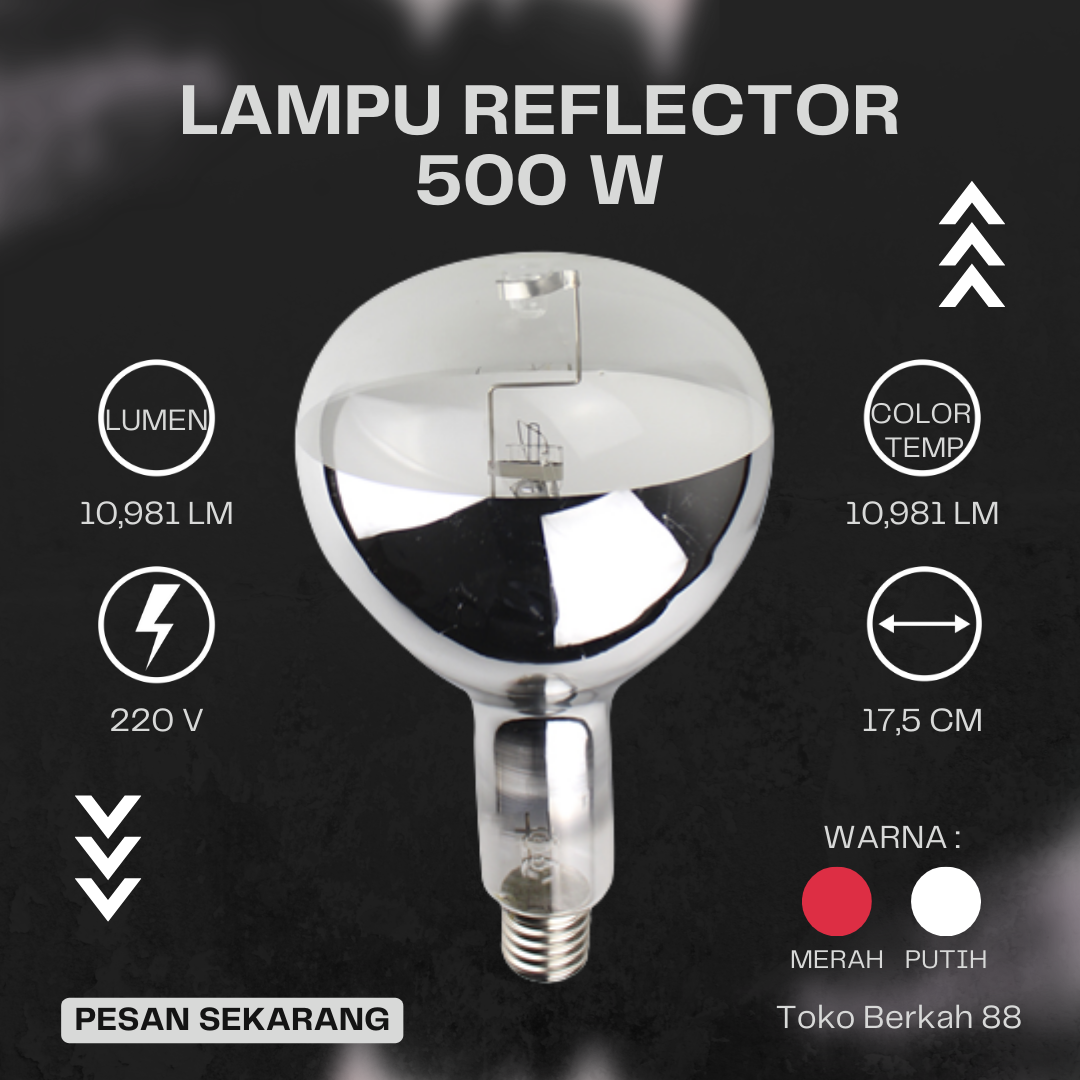 Jual Bohlam Nikkai / Lampu Reflector Pro-Lite 500W E40 | Shopee Indonesia