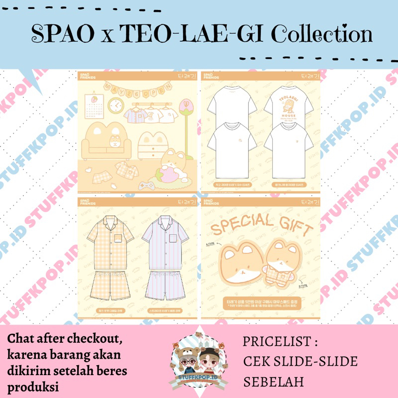Jual [PO] SPAO X TEOLAEGI BAEKHYUN COLLECTIONS (baekhyun pakamas, teolaegi pajamas, pajamas ...