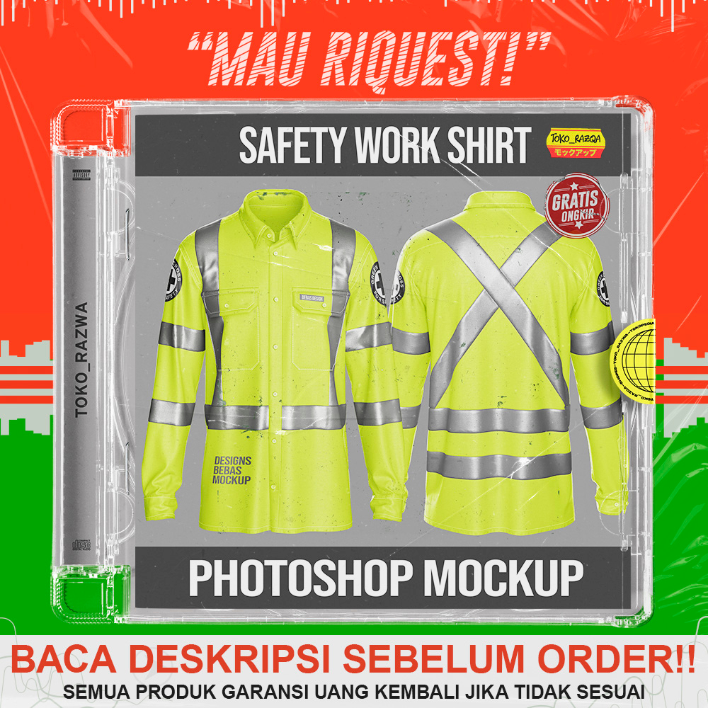 Jual Photoshop Mockup - Wearpack Safety Work Shirt - 240523 | Shopee ...