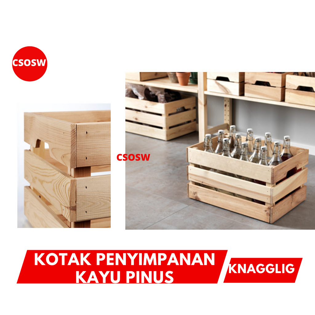 Jual Kotak Penyimpanan Kayu Pinus KNAG - LIG Storage Box Rustic ...