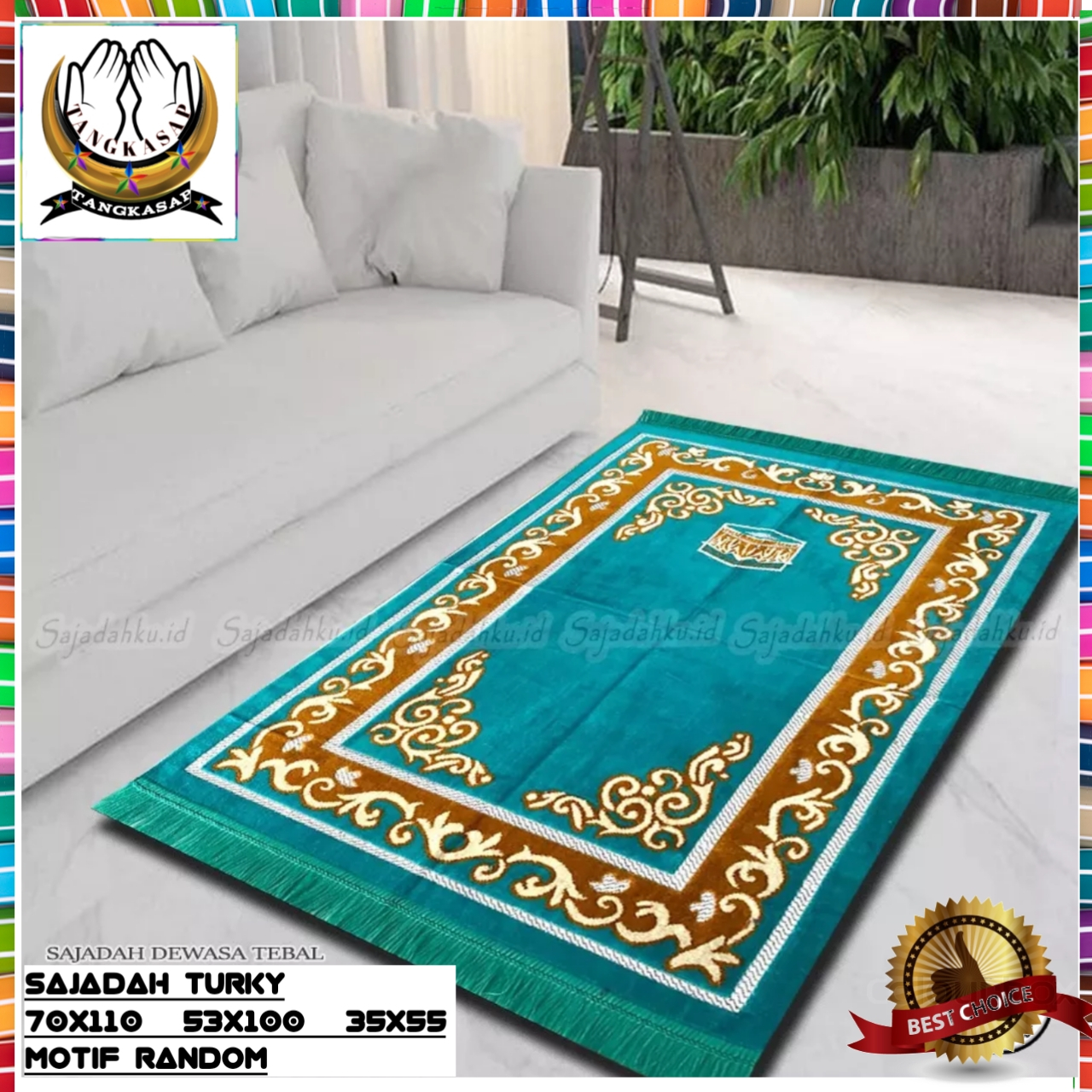 Jual Sajadah Turki Tebal Ukuran Dewasa Produk Super Spigel Perlengkapan ...