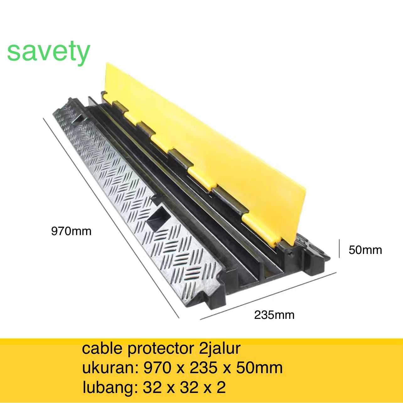Jual Cable Ramp Protector Pelindung kabel 2 jalur 2line Indoor dan ...