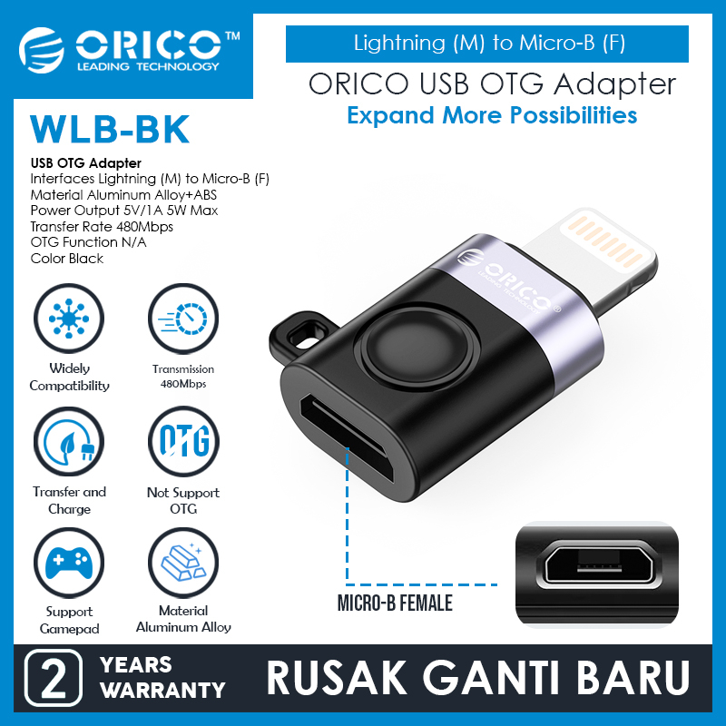 Jual ORICO OTG Adapter Type C Mirco B USB A Lightning iPhone USB C-W ...