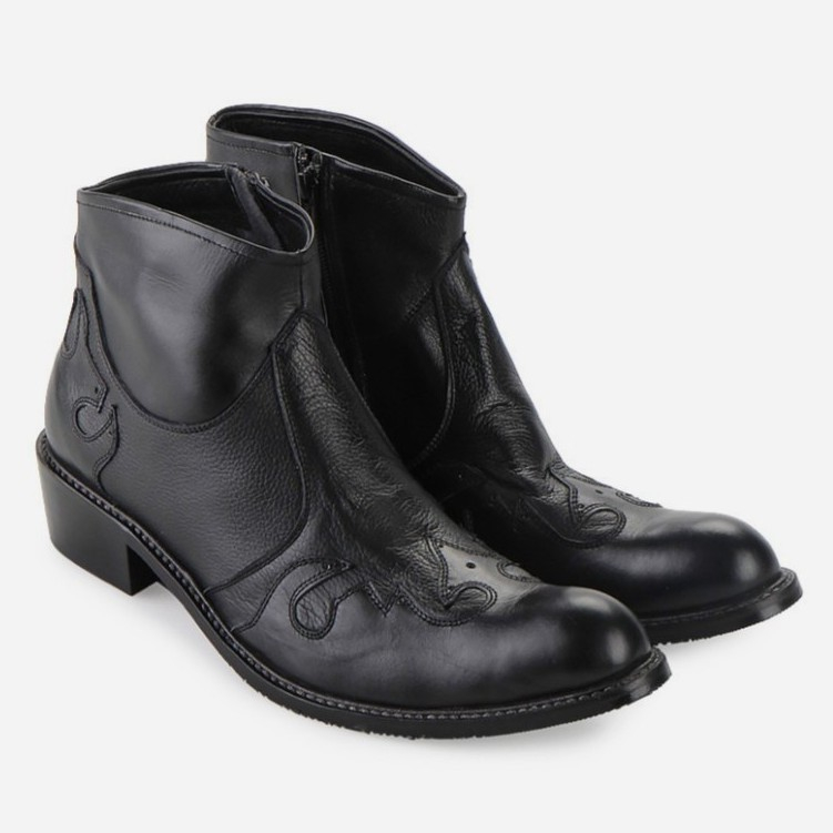 Jual Guin Casalini Sepatu Boots Pria Kuit Asli Full Grain Model Biker ...