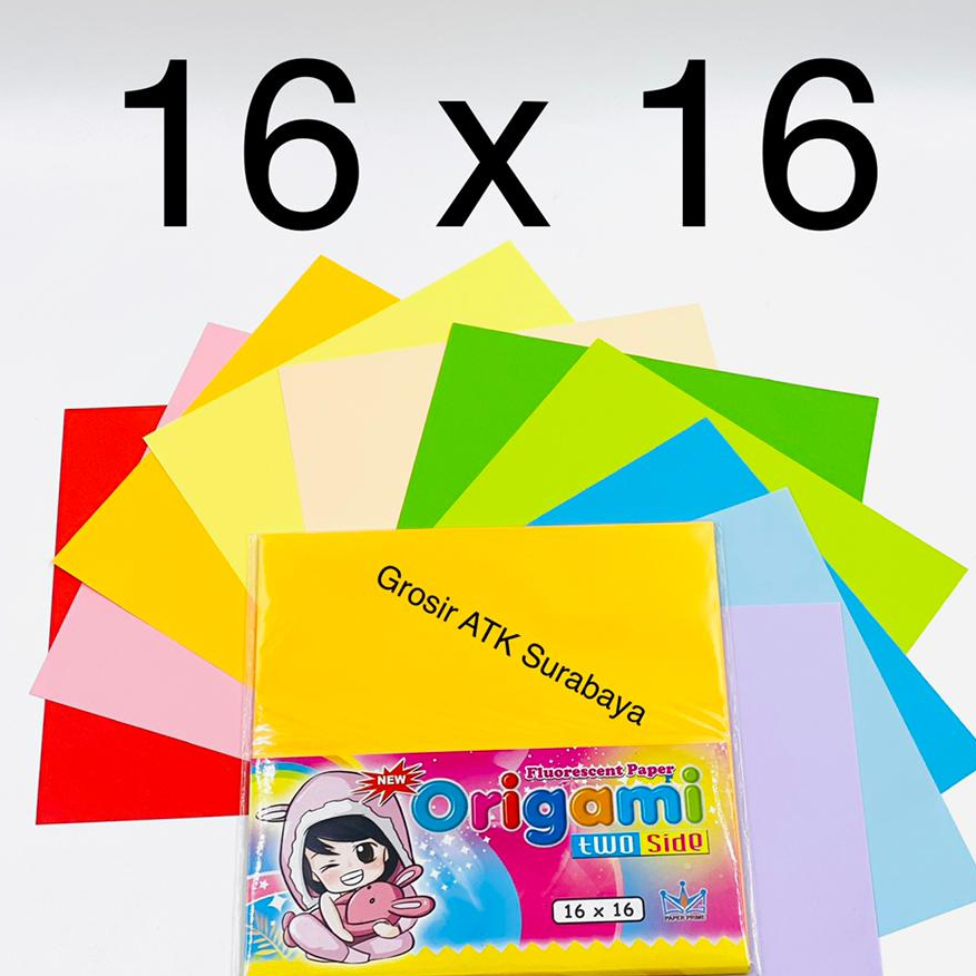 Jual KERTAS LIPAT PAPER PRIME 2 SISI 16 X 16 / Origami Warna ...