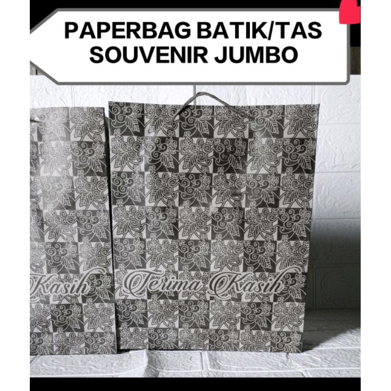 Jual MURAH!! 100 PCS PAPER BAG BESAR UK 25X22X6 CM MOTIF BATIK PAPER ...