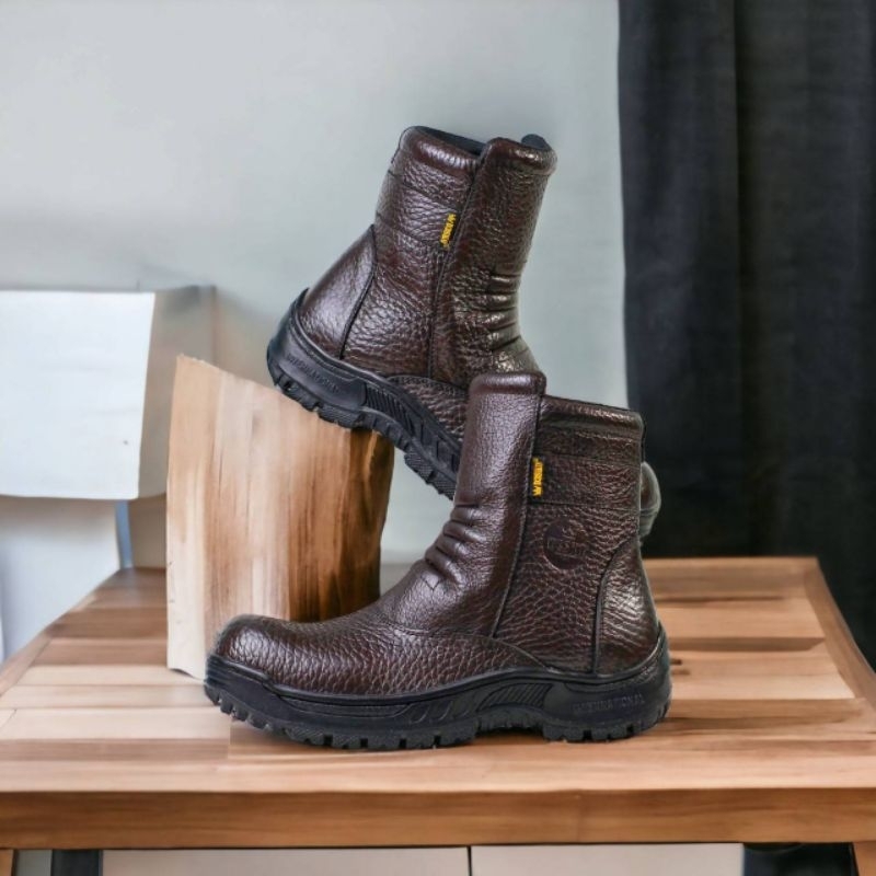 Jual Sepatu Kulit Asli Sepatu Kerja Dinas Lapangan Sepatu Pria Safety ...