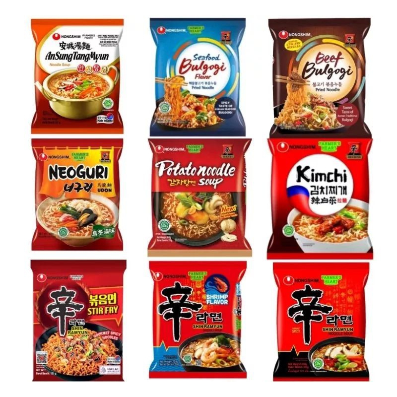 Jual Nongshim mie korea all variant/mie instan korea HALAL | Shopee Indonesia