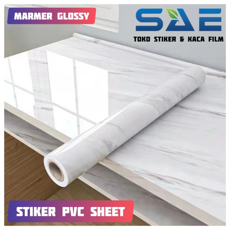 Jual Wallpaper Stiker Marmer Putih Untuk Meja Lemari Kayu | Shopee ...