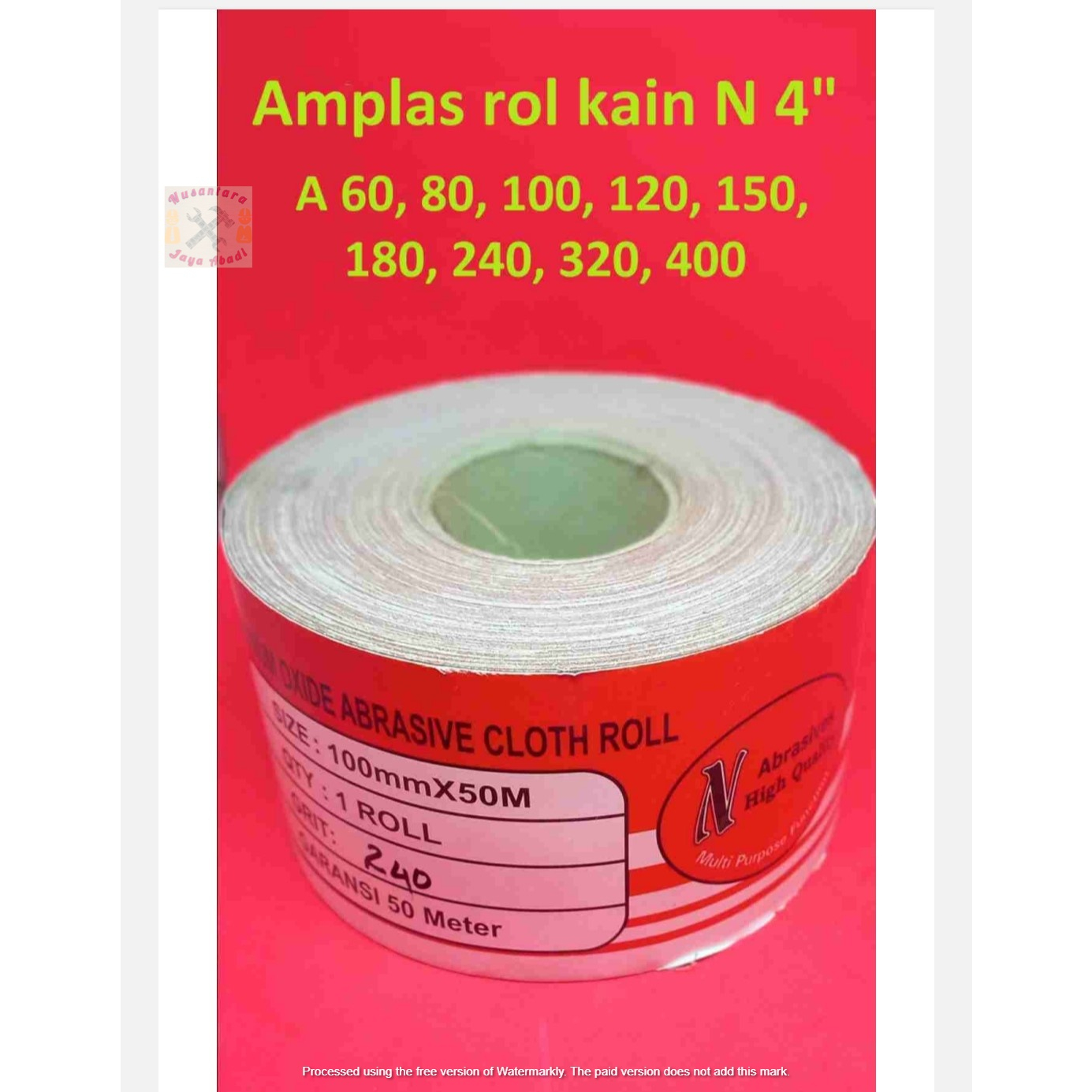 Jual AMPLAS ROLL KAIN / AMPLAS ROLL / ABRASIVE PAPER | Shopee Indonesia