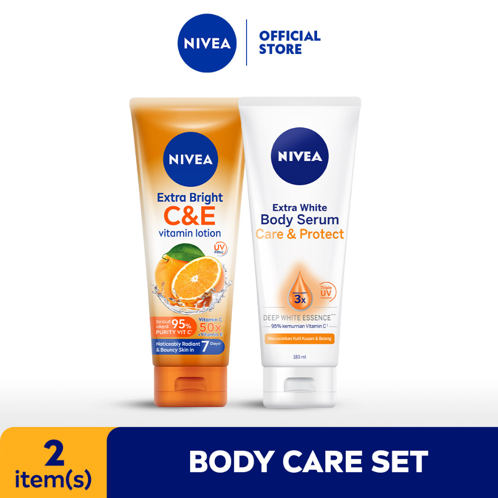 Jual NIVEA Extra Bright Booster Day Set - C&E Body Lotion + Care ...