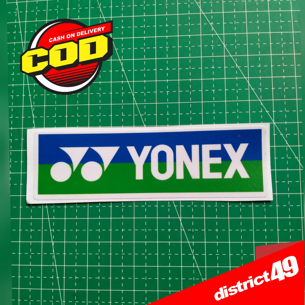 Jual Stiker Print Cut YONEX Laminasi Glossy bahan tebal anti air untuk ...