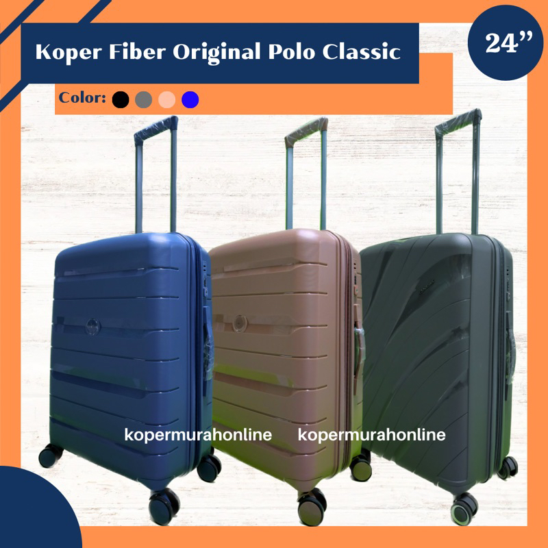 Jual Koper Polo Classic anti pecah 24 inch ukuran bagasi pesawat ...