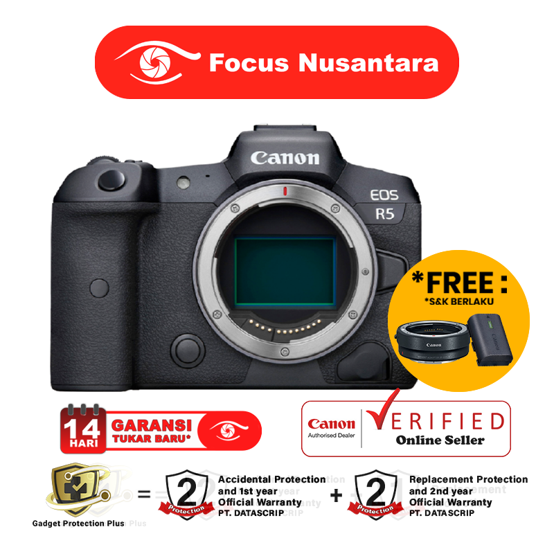 Jual CANON EOS R5 Body Only Kamera Mirrorless Garansi Resmi | Shopee ...
