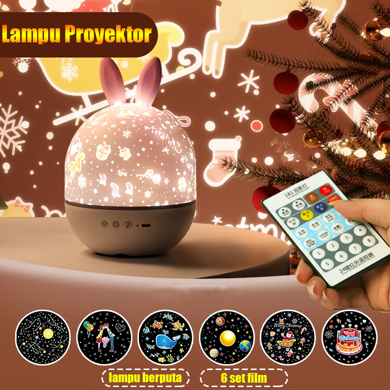 Jual Lampu Proyektor LED 3 Warna Starlight dengan Pembicara Bluetooth ...