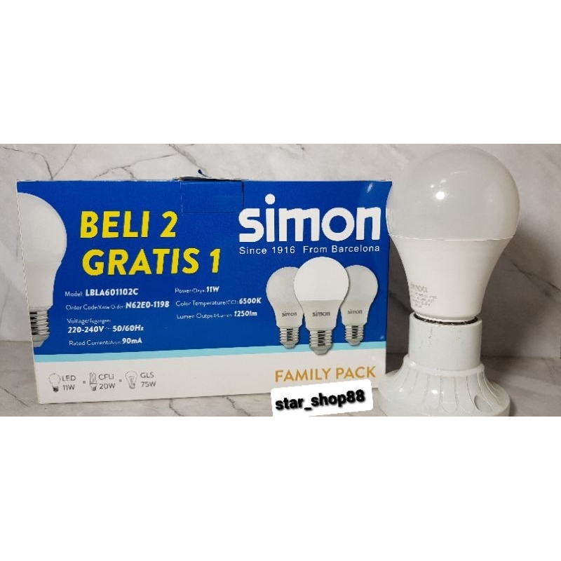 Jual PROMOSI"LED SIMON FAMILY PACK 11W | Shopee Indonesia