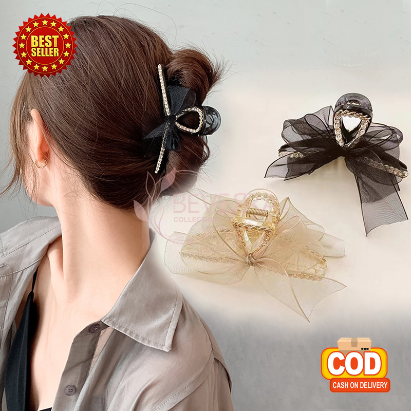 Jual Jepit Rambut Jedai Korea Perempuan Pita Lucu Hair Clips Bahan ...