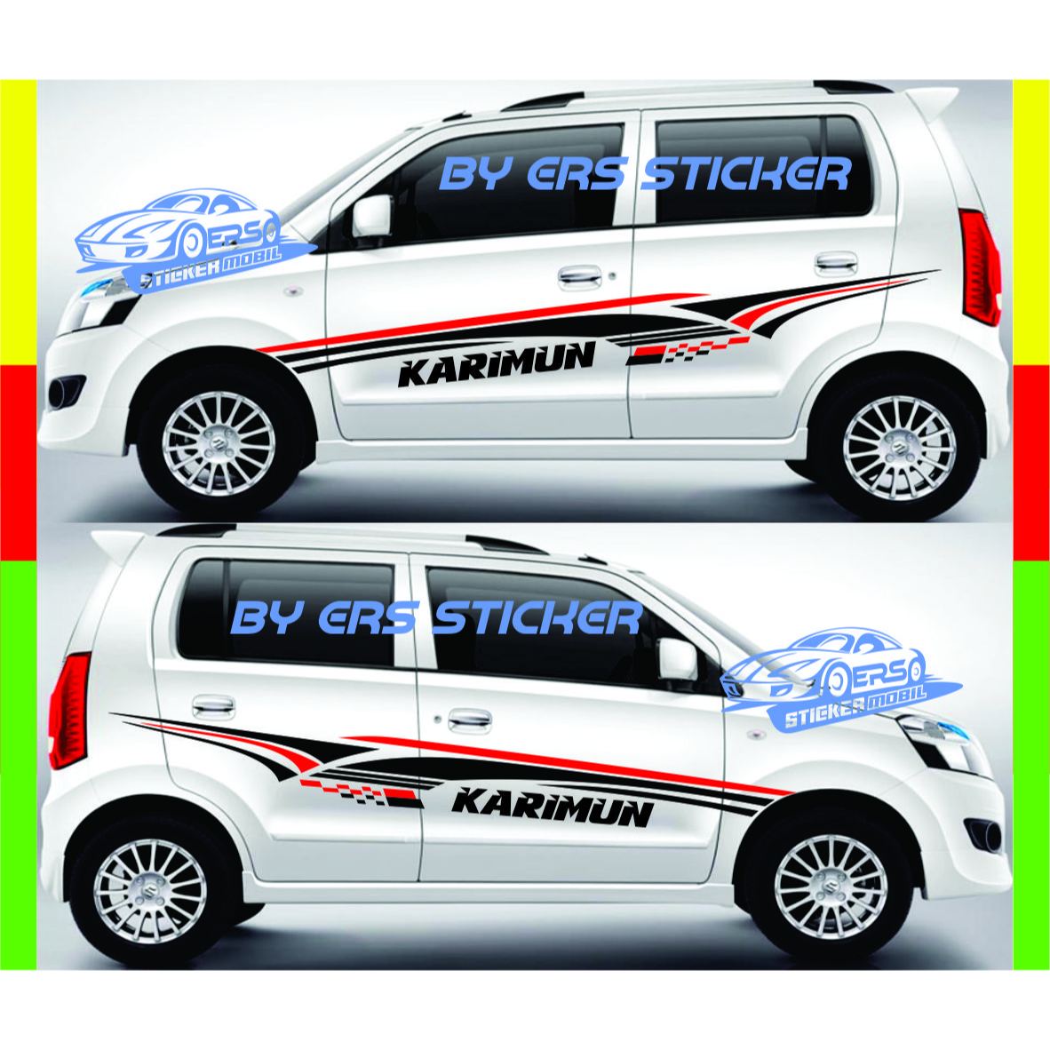 Jual stiker sticker mobil karimun suzuki body samping wagon R CUSTOM ...