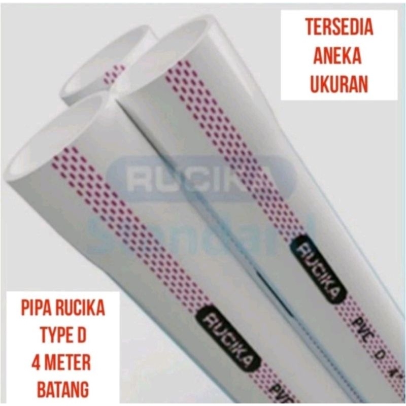 Jual Pipa 5" Pipa Rucika D 5" inch 4 Meter Per Batang Pipa PVC Rucika ...