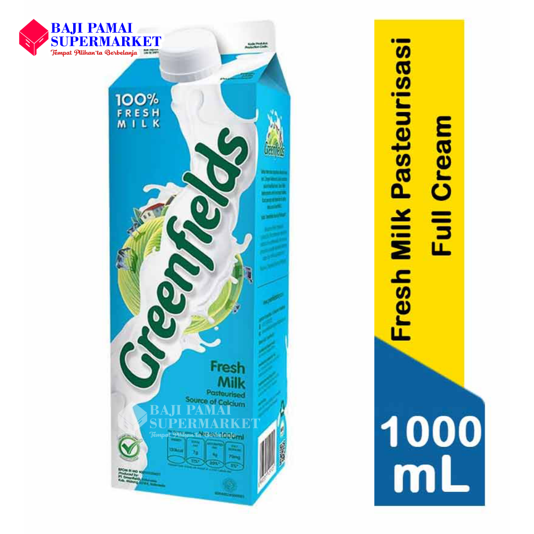 Jual Greenfields Fresh Milk Pasteurisasi Full Cream 1000 ml | Shopee ...