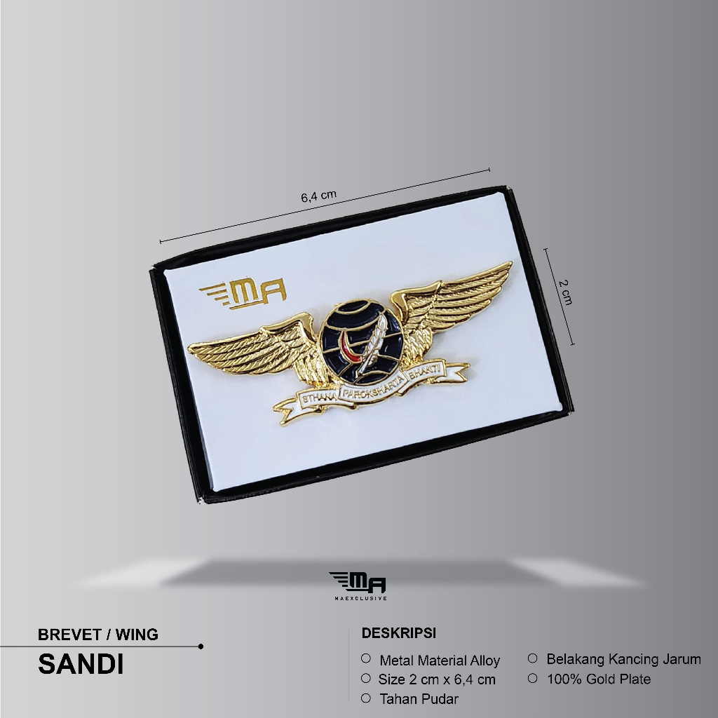 Jual WING SANDI PDH BREVET PIN WING SANDI | Shopee Indonesia