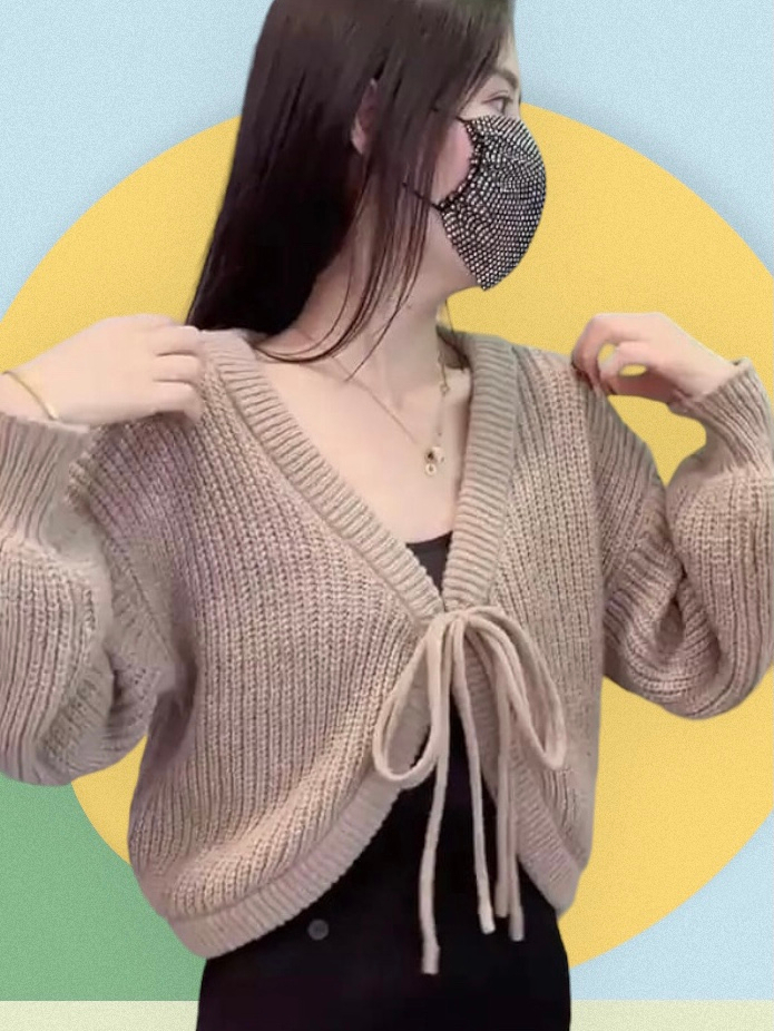 Jual Balero Tali Crop Rajut Wanita Oversize Outer Liam Knit | Cardigan Crop Tali untuk Dewasa ...