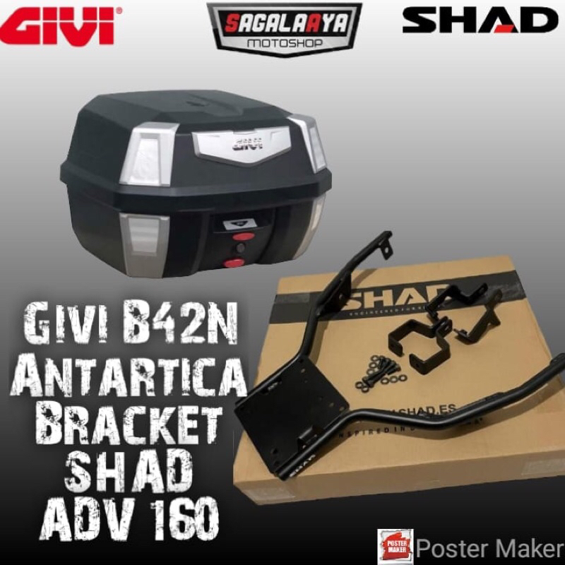 Jual Paket Box Givi B42N Antartica Bracket SHAD ADV160 ADV 160 Original | Shopee Indonesia