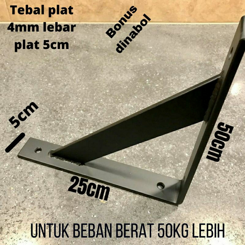 Jual rak besi siku ambalan bracket besi ktebalan 5mm | Shopee Indonesia