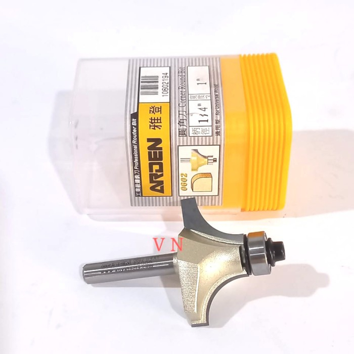 Jual Mata Router/Profil Round Over Bit 12 mm ( 1/4×1×R 12mm ) ARDEN ...