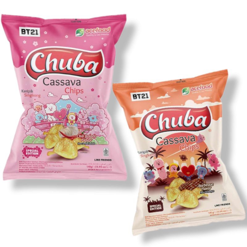 Jual Chuba Bt21 Chuba X Bt21 Snack Bt21 Keripik Singkong balado dan ...