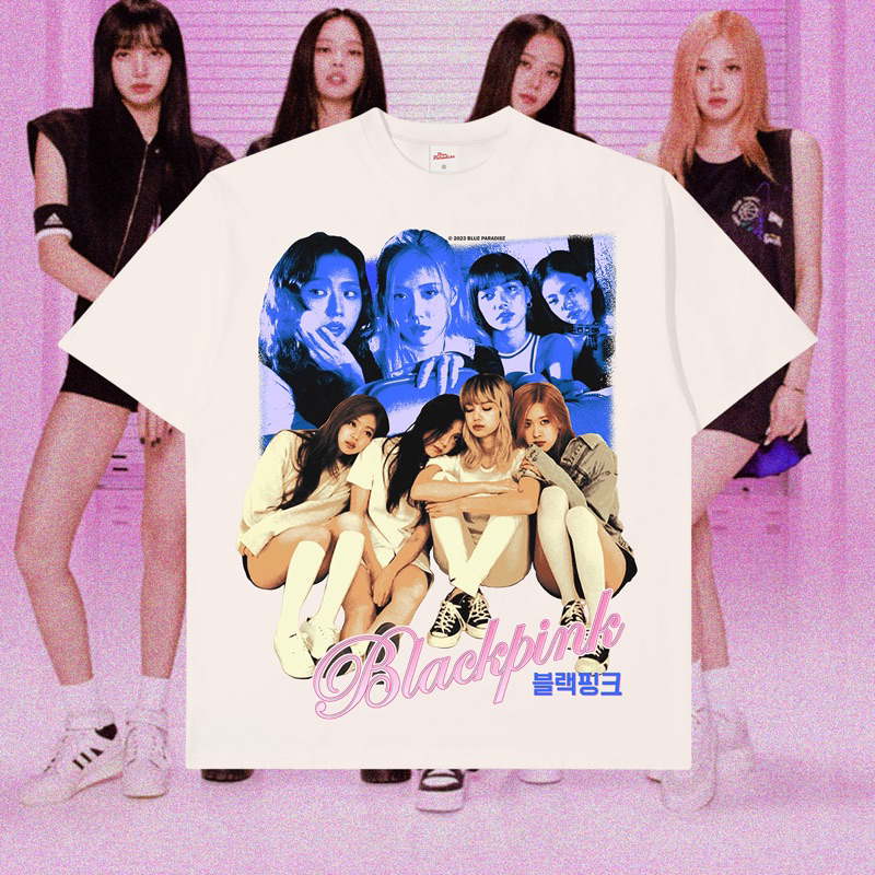 Jual Blue Paradise Ltd - BLACKPINK Tshirt Style Oversized Kaos BLACKPINK (Lisa Jennie Jisoo Rose ...
