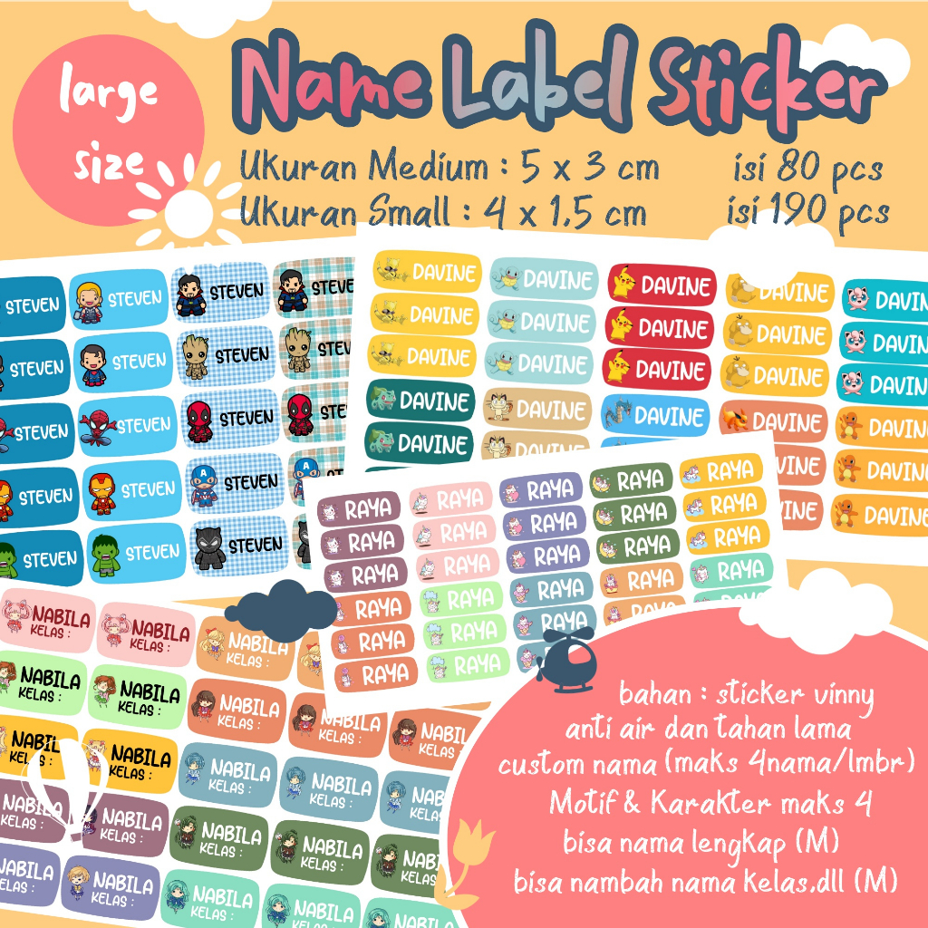 Jual Stiker Nama Cutting | Shopee Indonesia