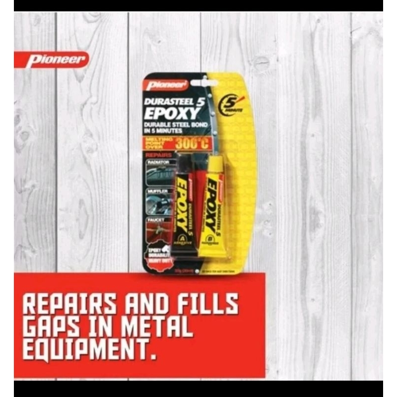 Jual Lem durasteel pioneer epoxy 35gr 15gr lem knalpot lem radiator lem ...