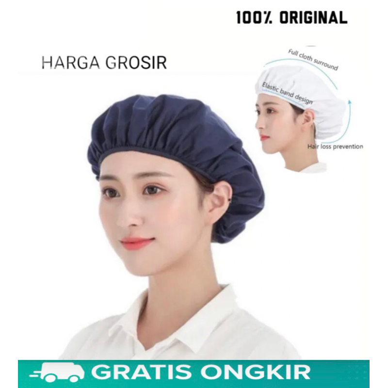 Jual TERMURAH! Topi Pabrik Topi Karyawan Pabrik Topi Koki Topi Bundar ...