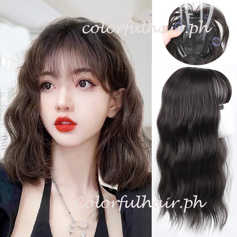 Jual wig tipis bob curly poni depan wig penutup botak model bob poni ...