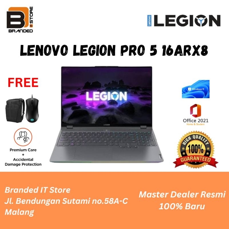 Jual Lenovo Legion Pro 5 16ARX8 79ID R7-7745HX 16GB 1TB SSD RTX4060 16" WQXGA IPS 240Hz W11 ...
