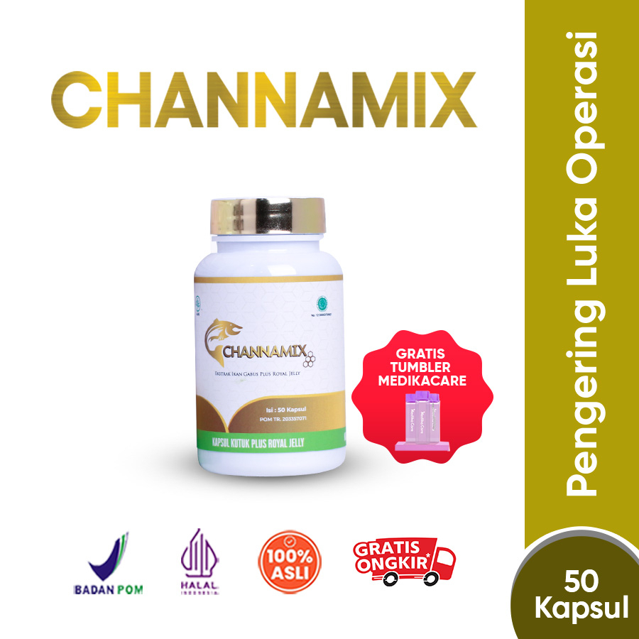 Jual Channamix (Free Tumbler Medikacare) Kapsul Pengering Luka Operasi ...