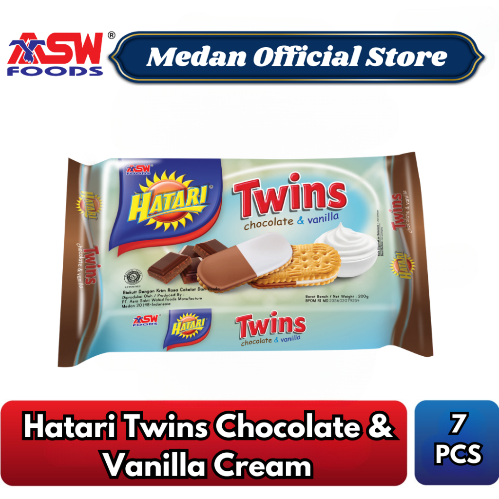 Jual Hatari Twins Chocolate & Vanilla Cream 190 gram | Shopee Indonesia