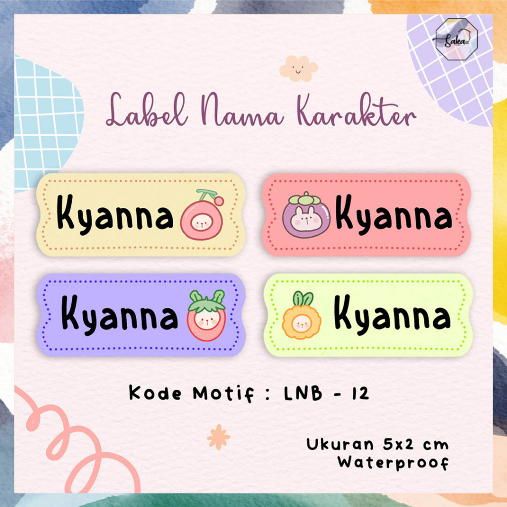 Jual [50 PCS] STICKER NAMA KARAKTER CUSTOM MURAH / STICKER NAMA CUSTOM ...