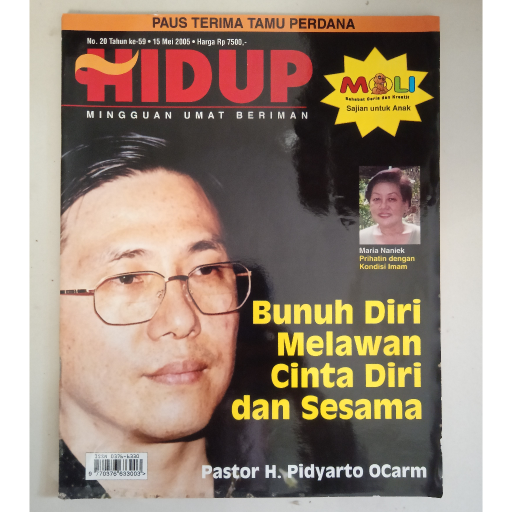 Jual Majalah HIDUP. No. 20. Tahun ke-59. 15 Mei 2005. Bunuh Diri ...