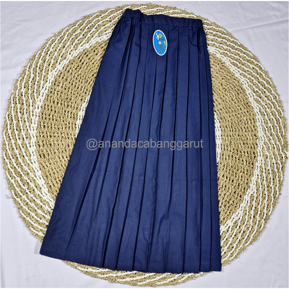 Jual Rok Sekolah Panjang Seragam Biru Smp Rempel | Shopee Indonesia