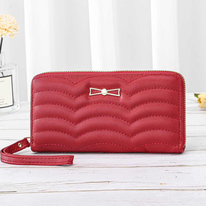 Jual DOMPET PANJANG WANITA PREMIUM BRANDED KULIT KEKINIAN REMAJA PESTA RESLETING MERAH COSIMIA ...