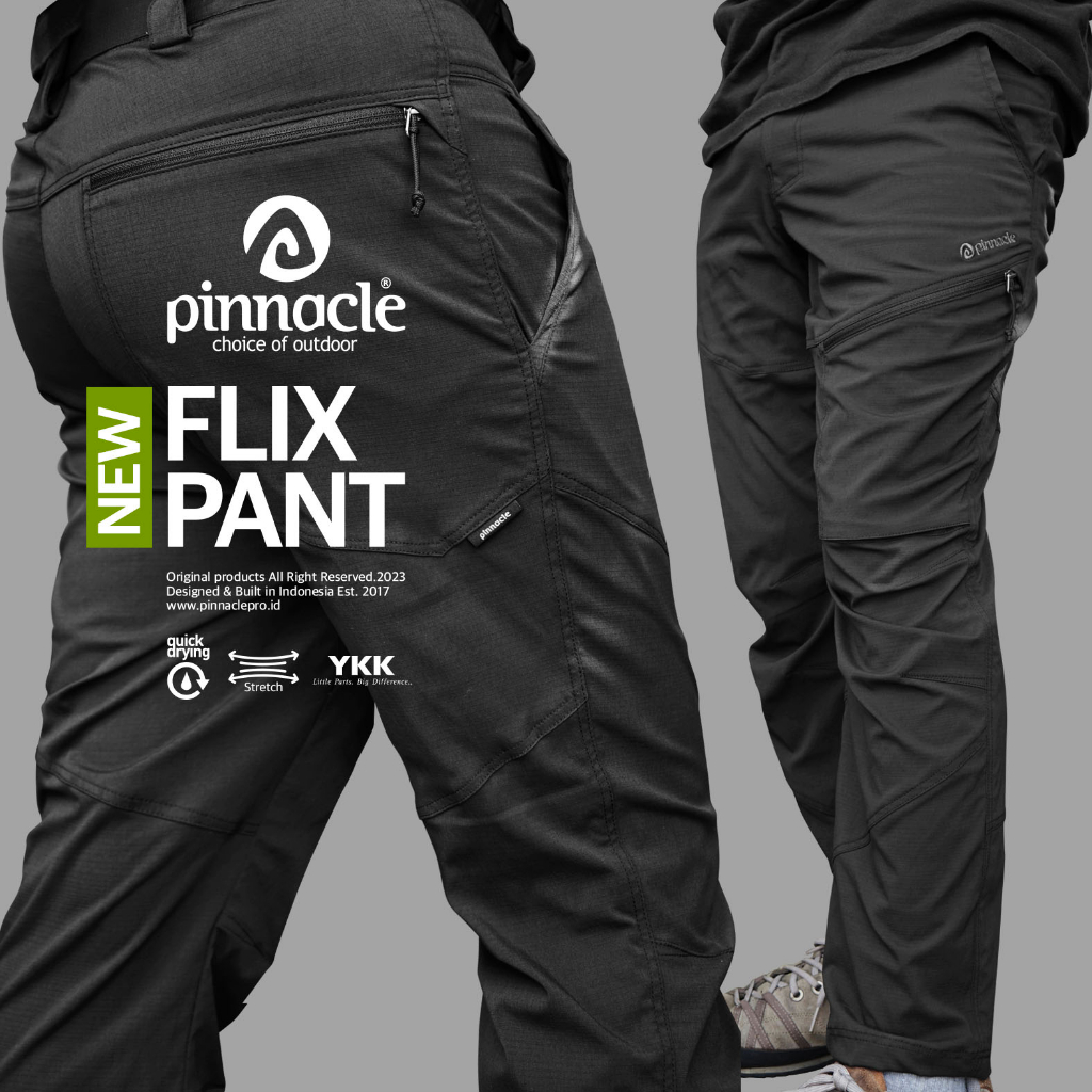 Jual Pinnacle Pro Official Flix Hike Pant - Black | Shopee Indonesia