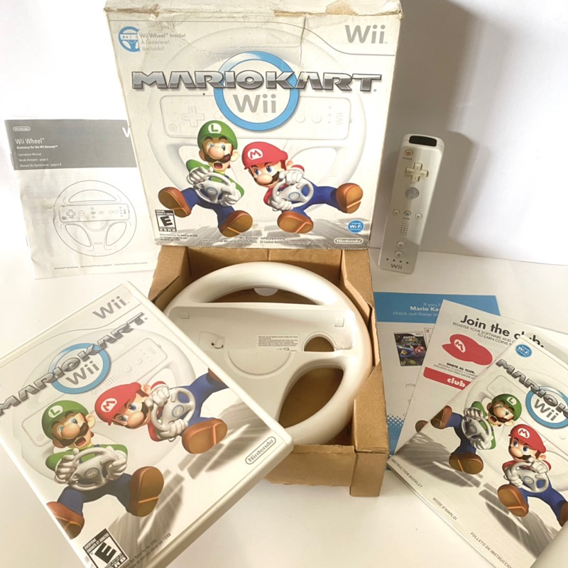Jual Mario kart wii bundle steering wheel original fullset | Shopee ...