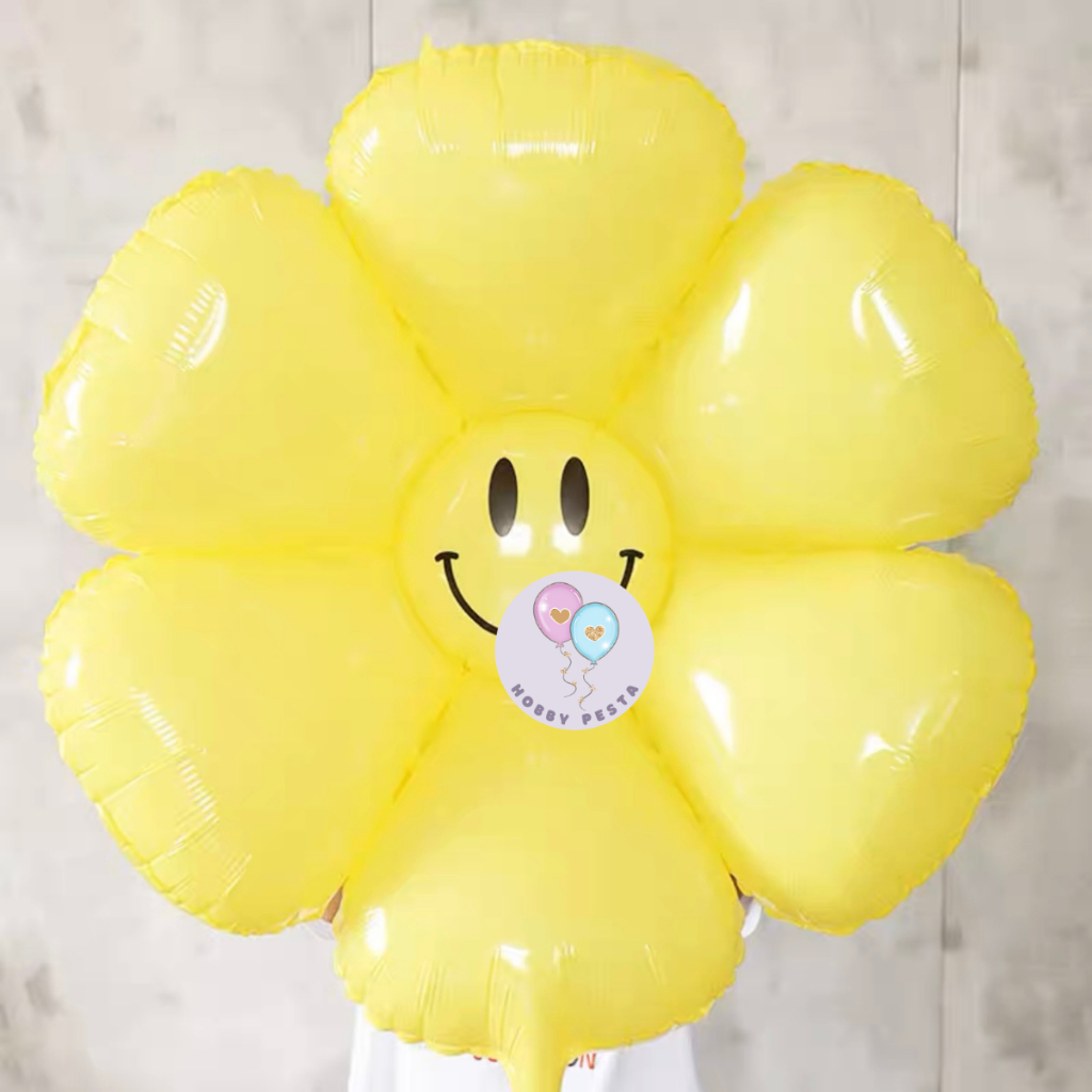 Jual Balon Bunga Pastel Jumbo / Balon Bunga Daisy / Balon Bunga Smile ...