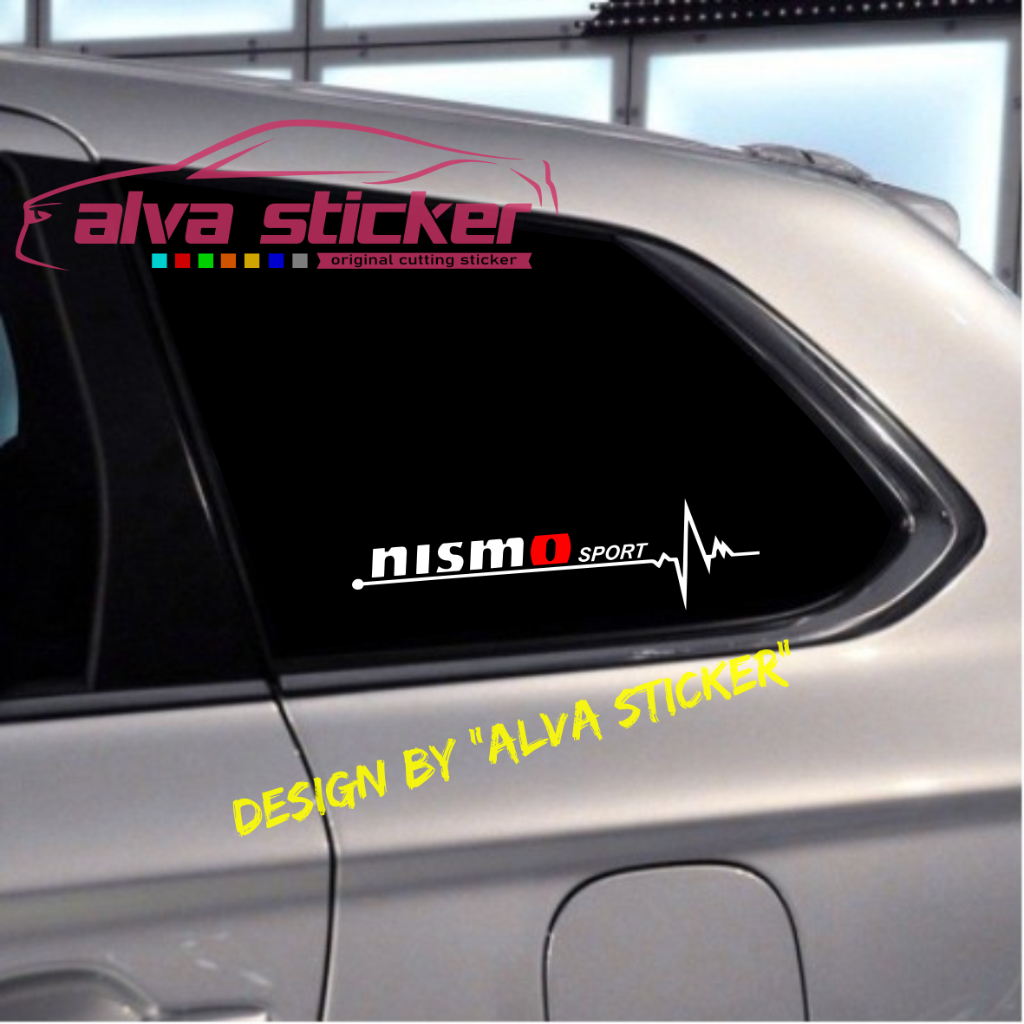 Jual 2 pcs sticker nissan nismo sport kaca samping stiker mobil nissan ...