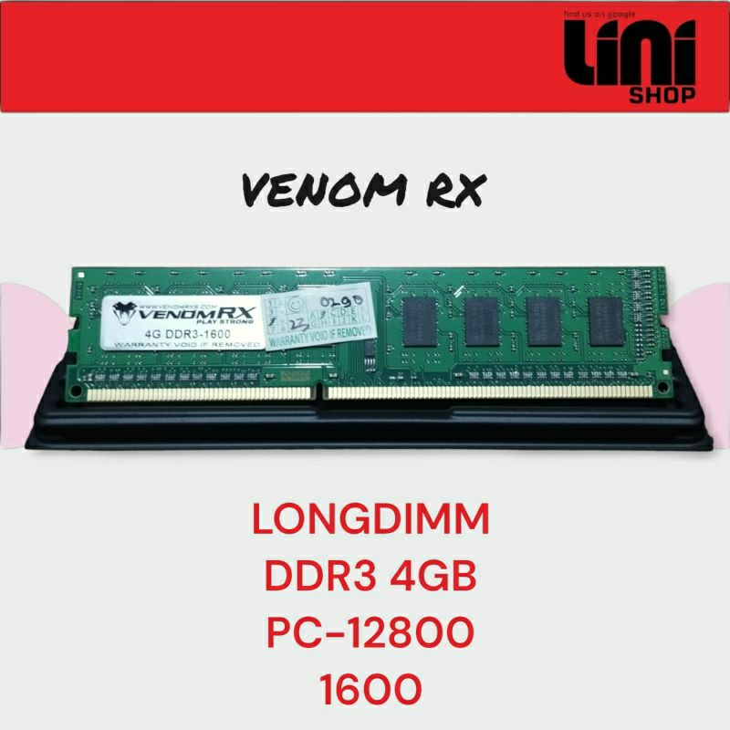Jual RAM PC VENOM RX DDR3 8GB 4GB 12800 1600 longdimm memory | Shopee Indonesia