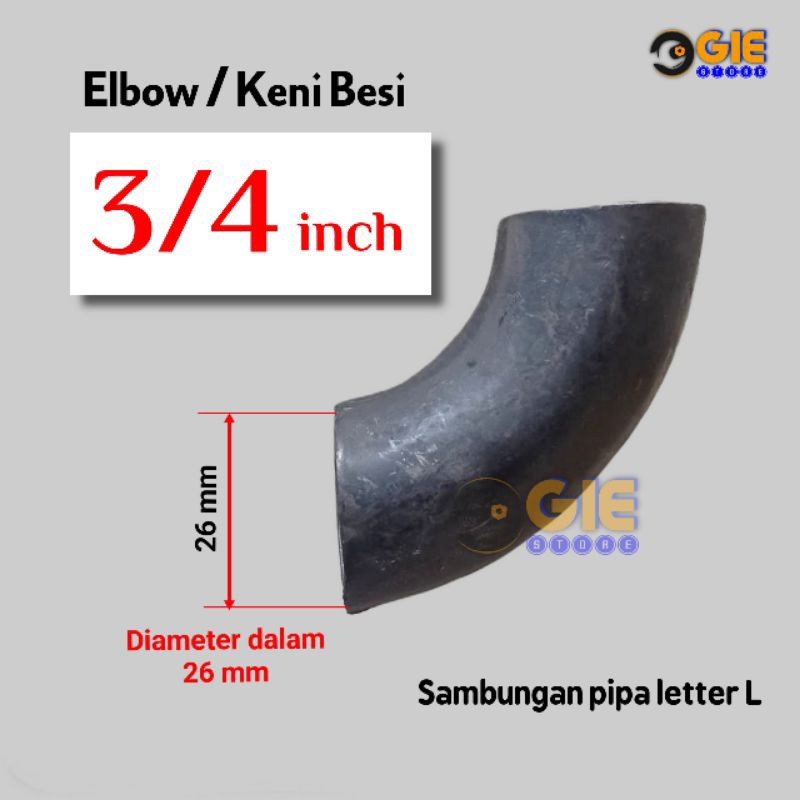 Jual Elbow Keni elbo Pipa 3/4 inch in sambungan pipa letter L Ornamen ...