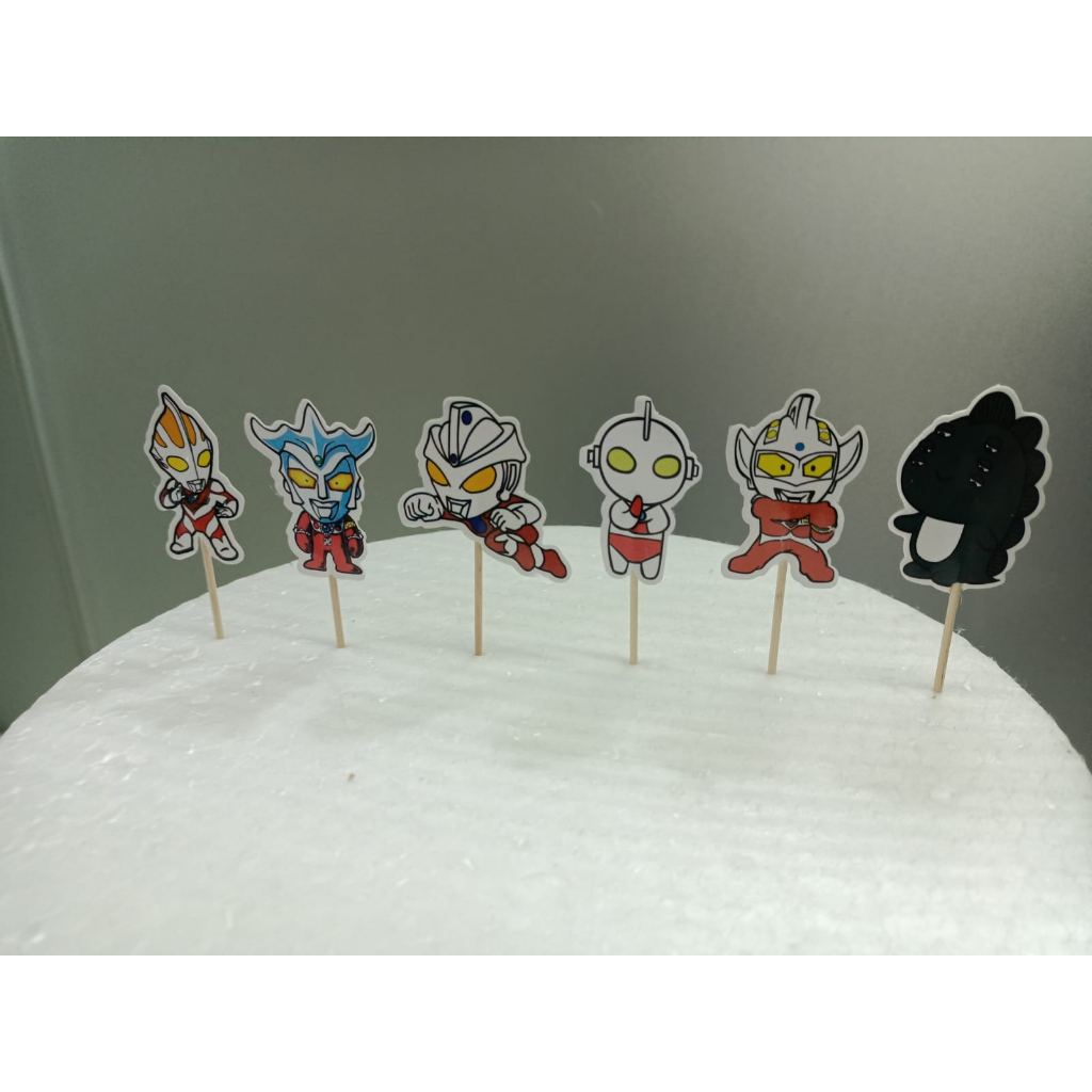 Jual CCH06 Topper Ultraman Hero Figure Cartoon Jepang Kartun Decor Kue ...